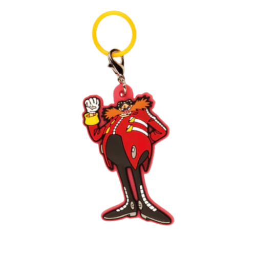 Dr. Eggman Small Rubber Keychain 2.5" - Sonic – Pink Gorilla Games